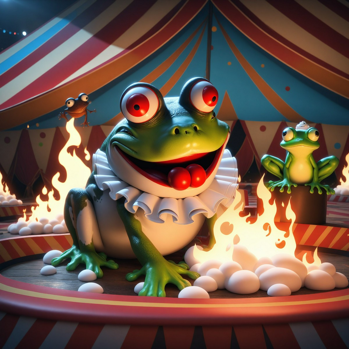 Flaming Foam Frog Friday — Yodayo