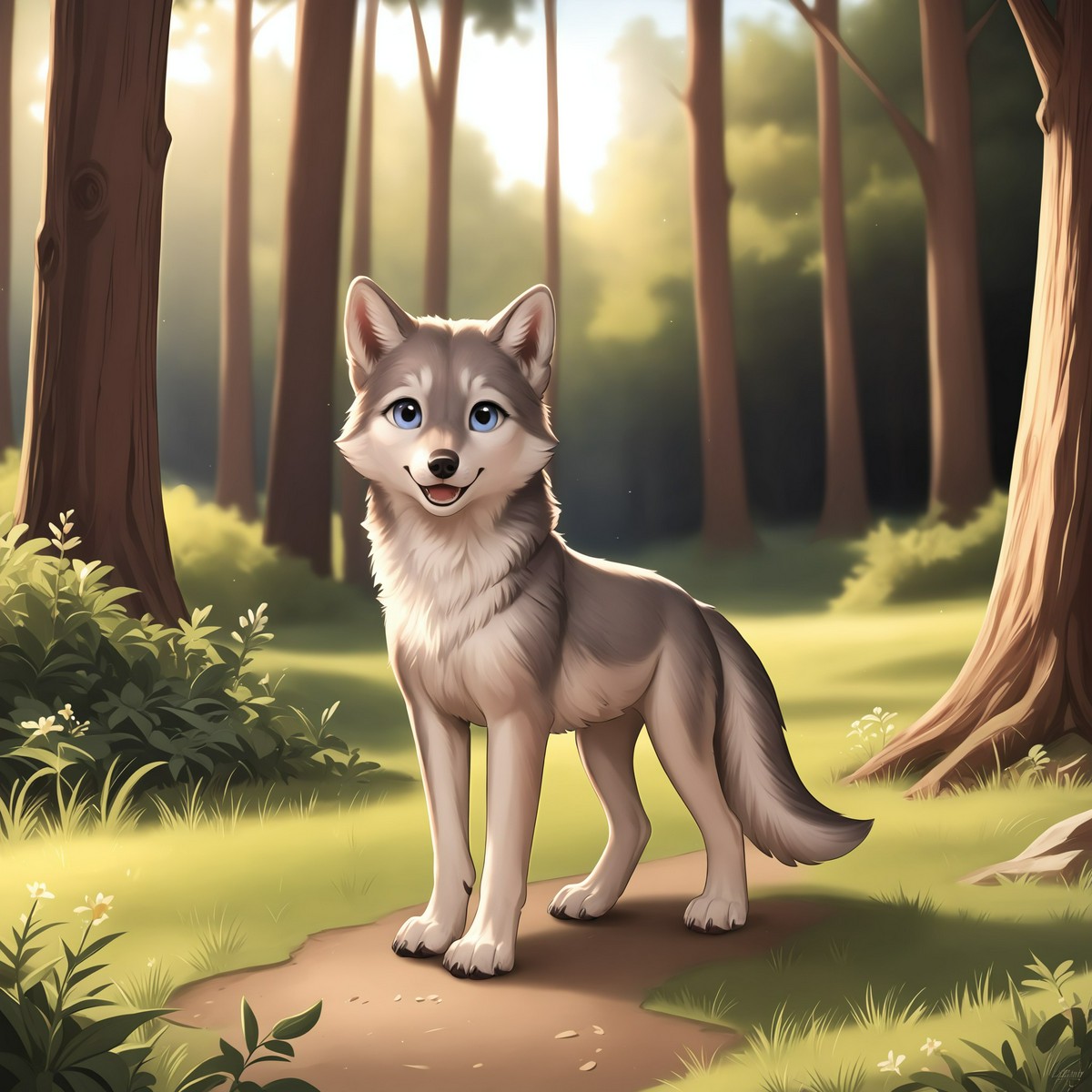 Happy wolf — Yodayo