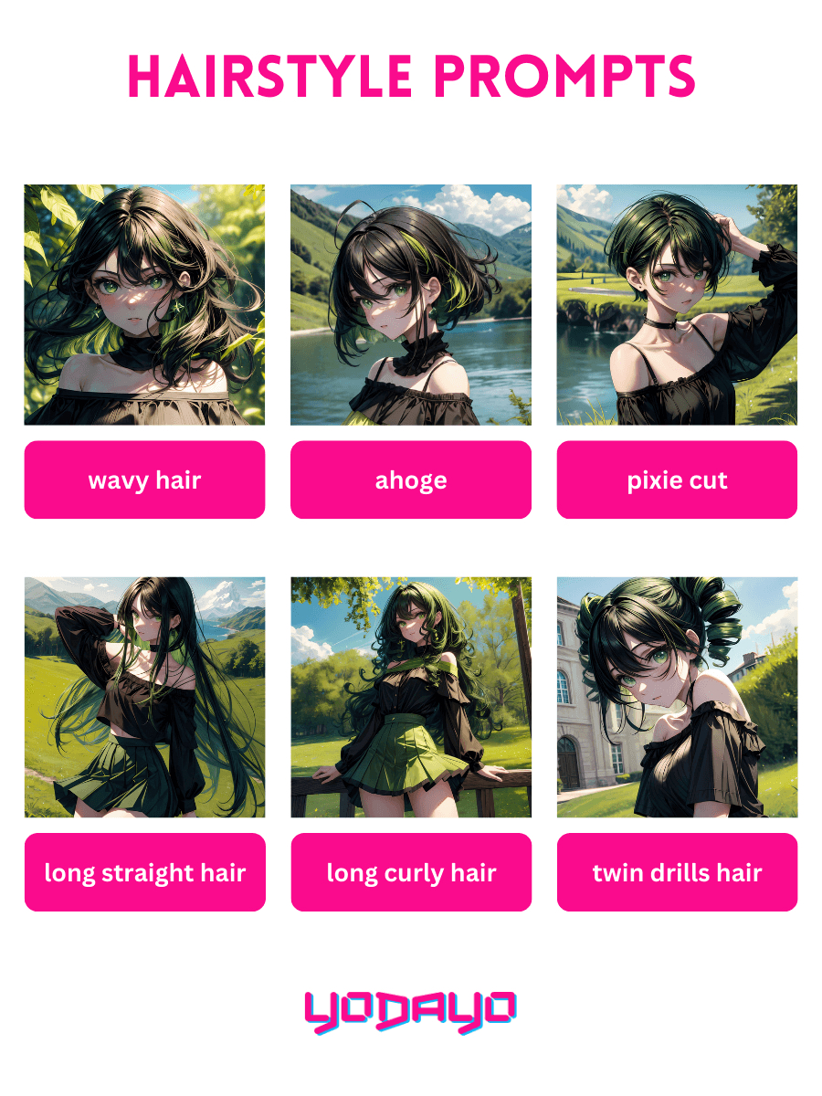 Hairstyle prompt guide — Yodayo