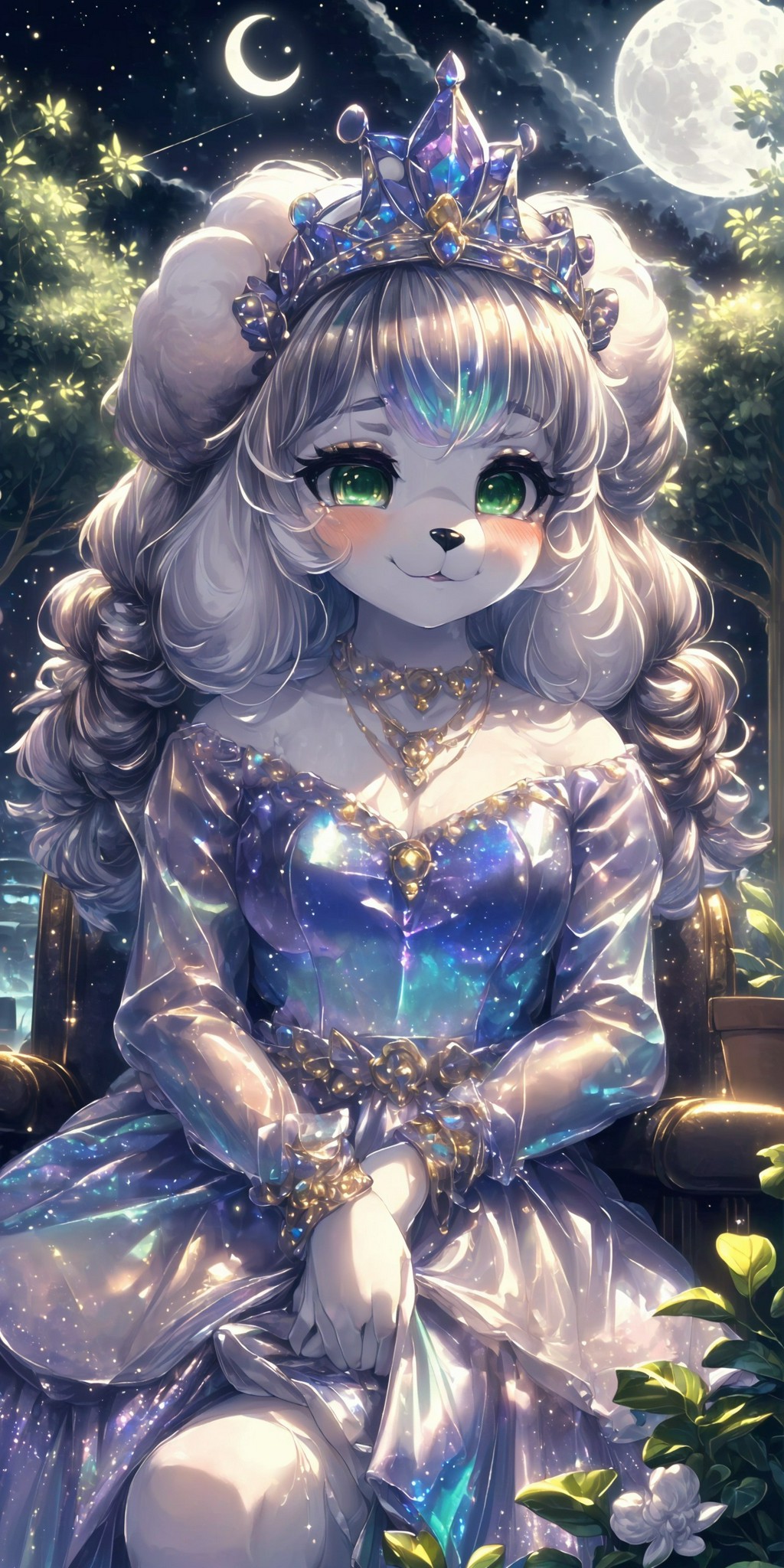 A night with Princess Luna the poodle (furry) (ninci OC) — Yodayo