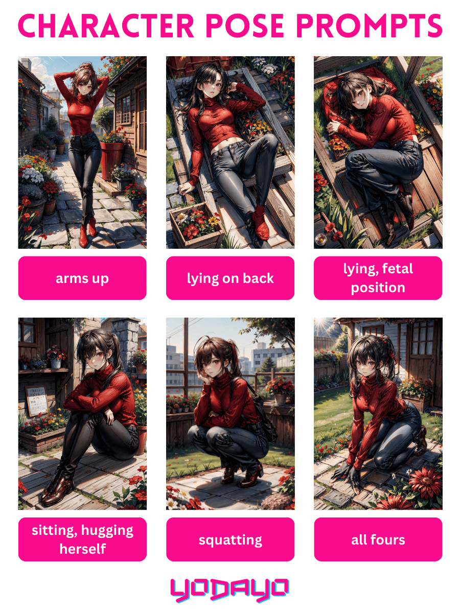 Pose prompt guide — Yodayo