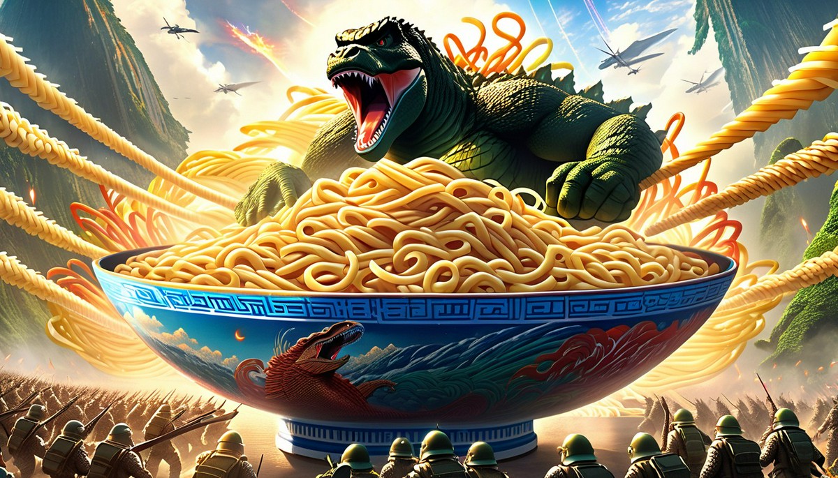 Godzilla vs noodle 2 — Yodayo