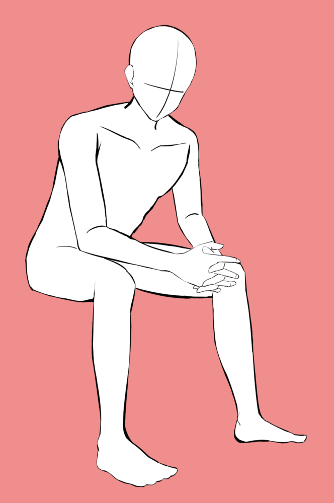 Controlnet pose reference pics: Sitting — Yodayo