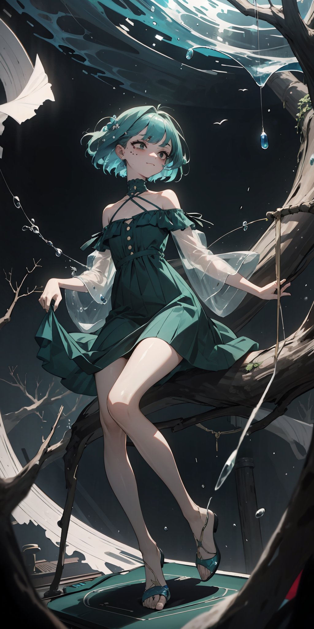 Dyed my hair blue, it came out a seasick sort of green — Yodayo