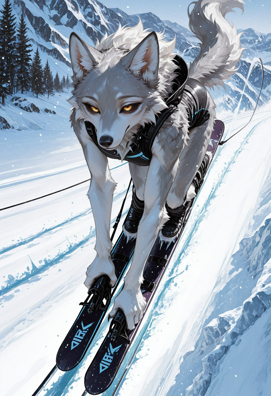 Wolf skier — Yodayo