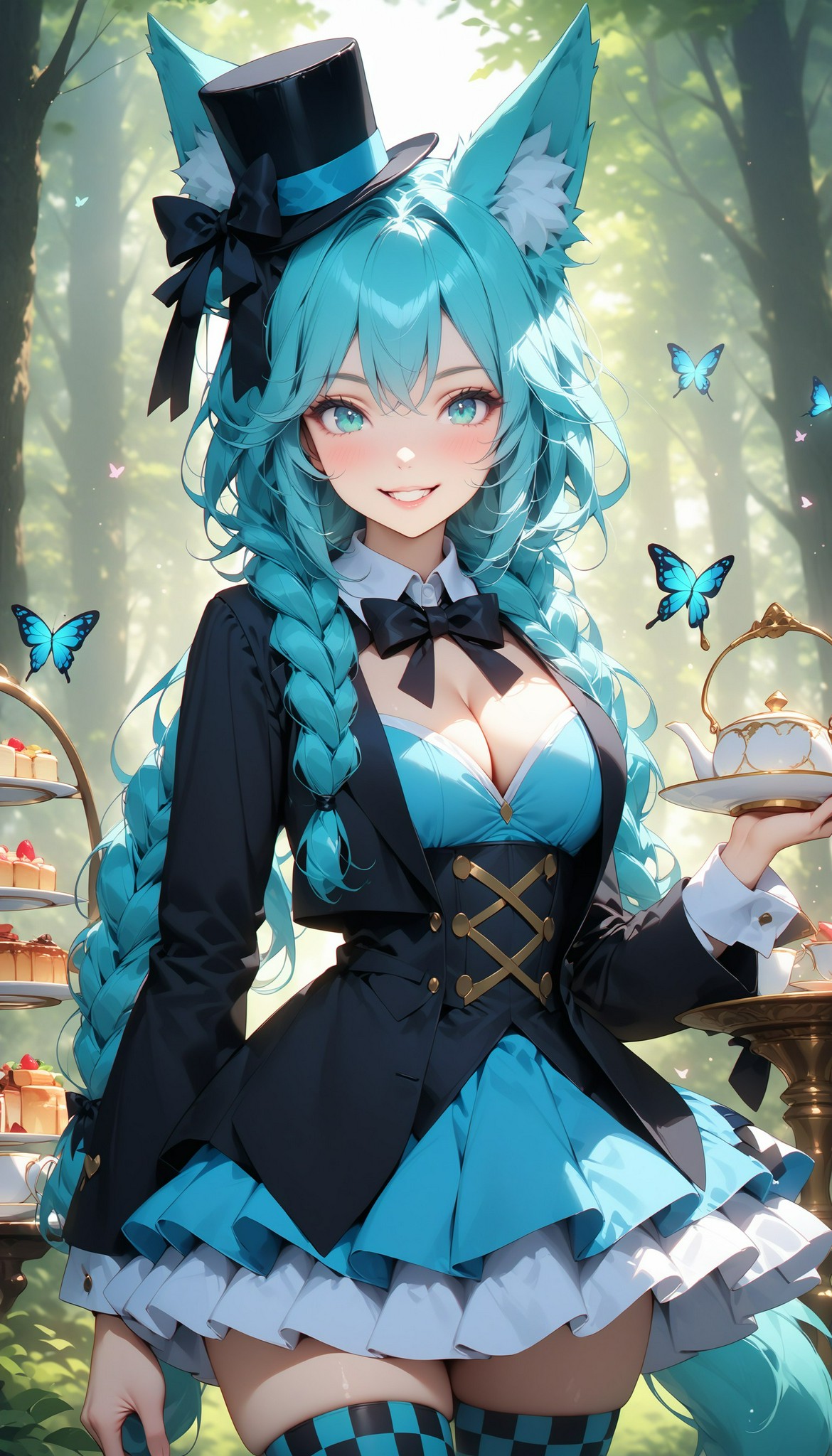 Echo joins the tea party! 🫖🩵 (For Ryza’s Challenge) — Yodayo