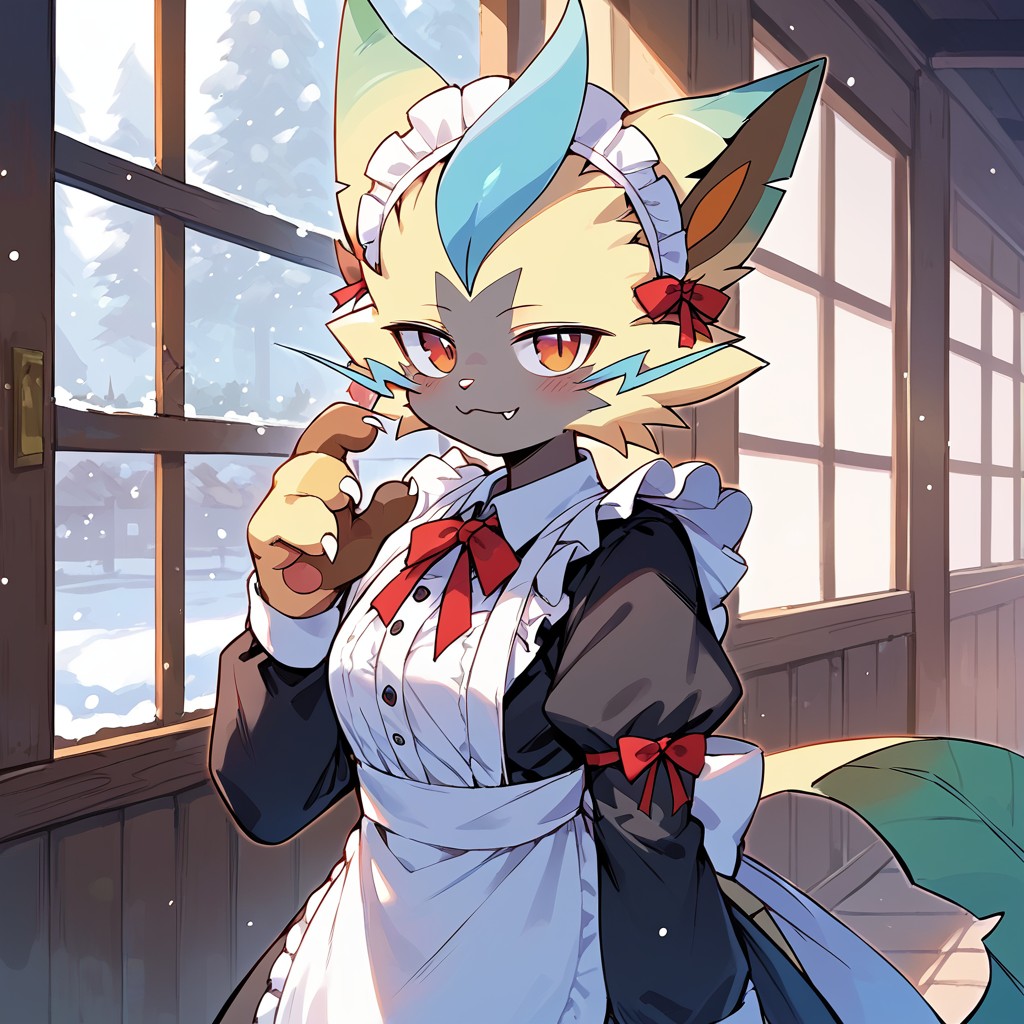 Zeraora cute maid — Yodayo