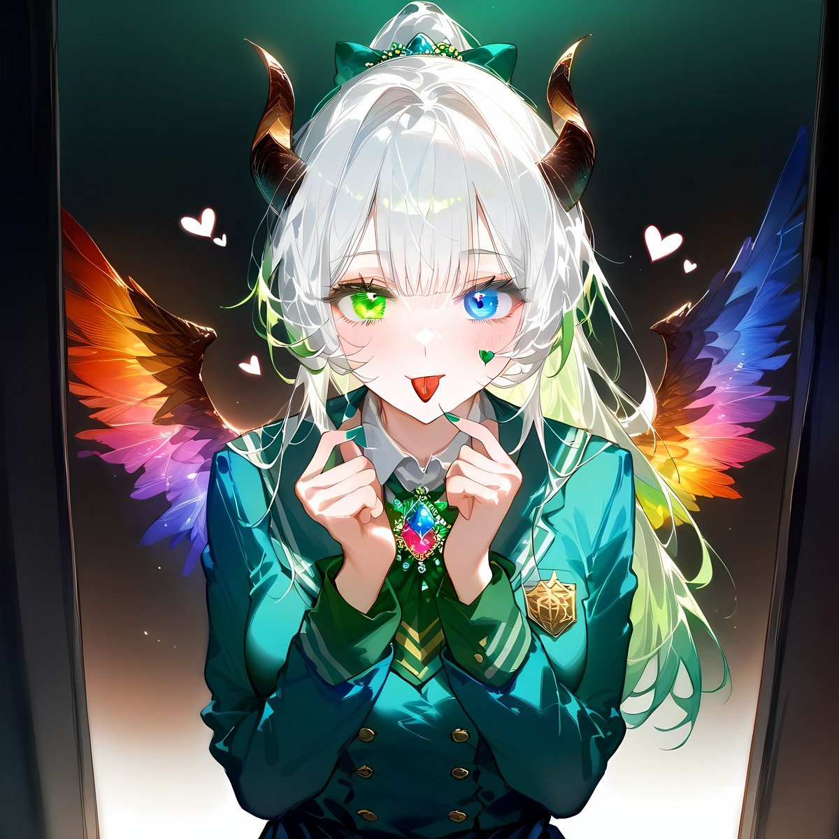Demoness Luna heart and teasing — Yodayo