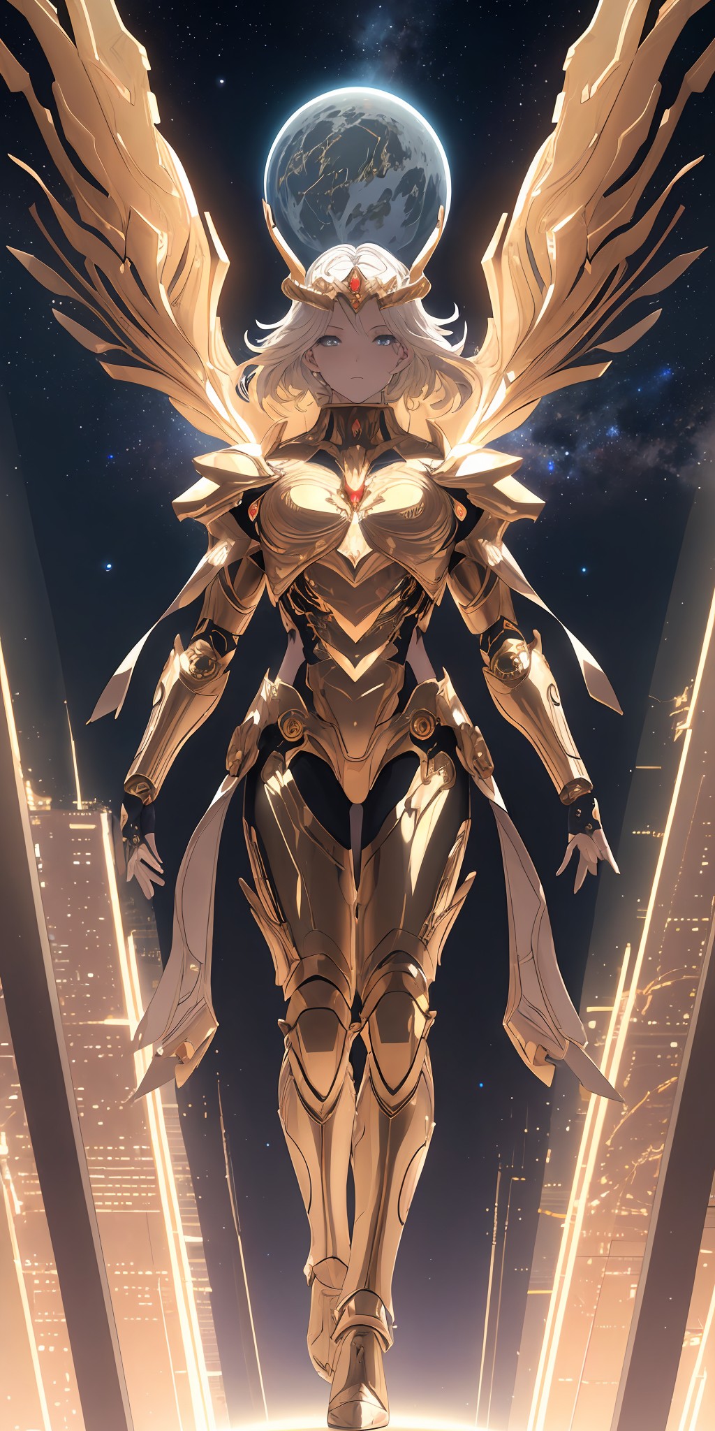 "Stellar Sentinel: The Eternal Guardian's Celestial Symphony" — Yodayo