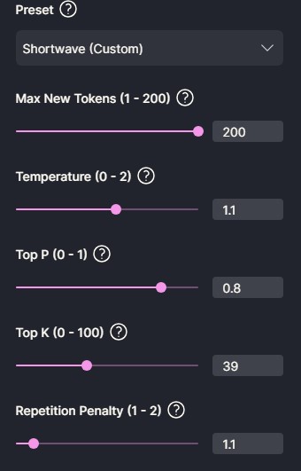 suggested settings — Yodayo
