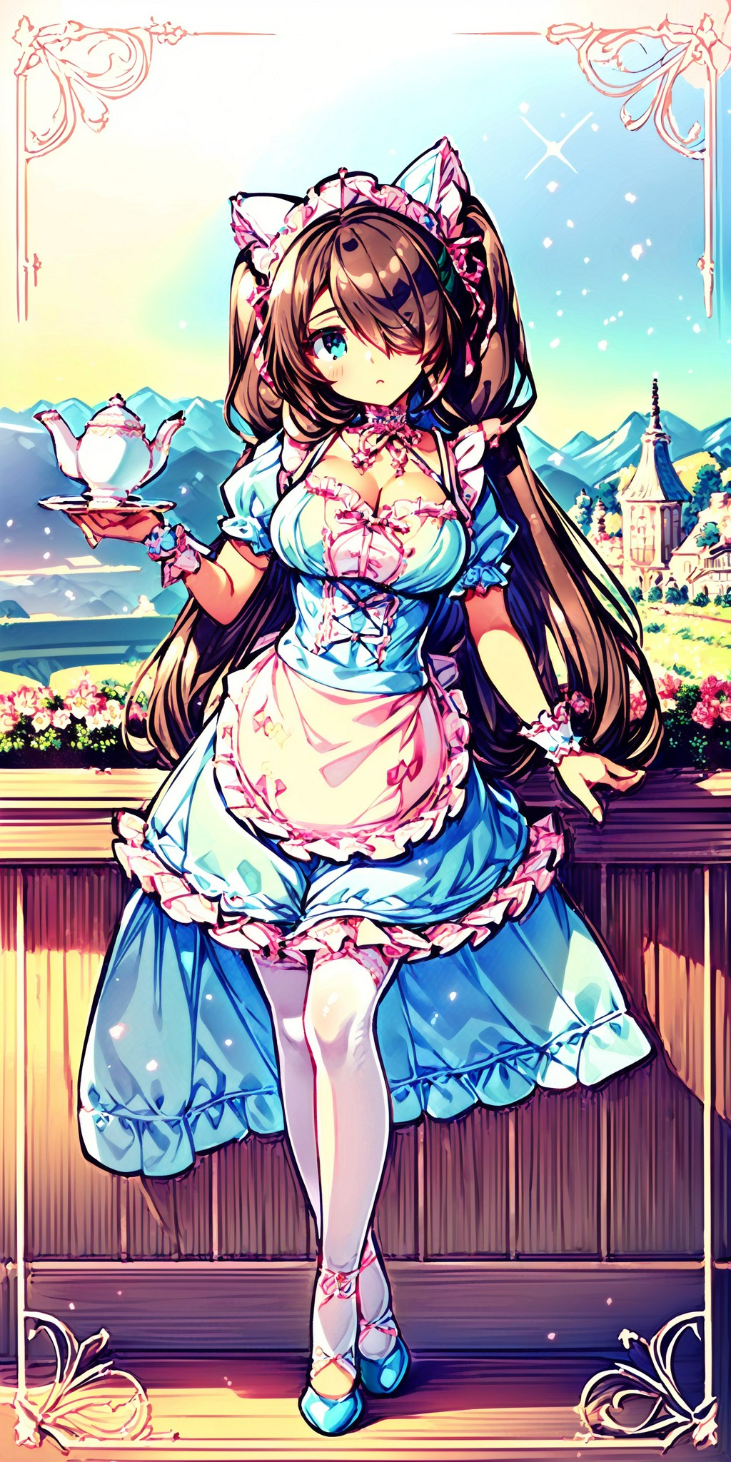 (Clothing spell test) Vera Wears..a Cute Blue Neko Maid Outfit - Qtea ...