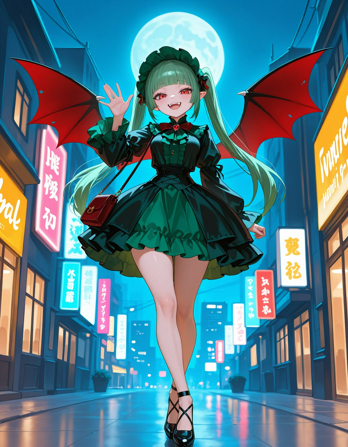 🦇 #ariel_100k Ikeda Haruno, the friendly vampire, on her way to the ...