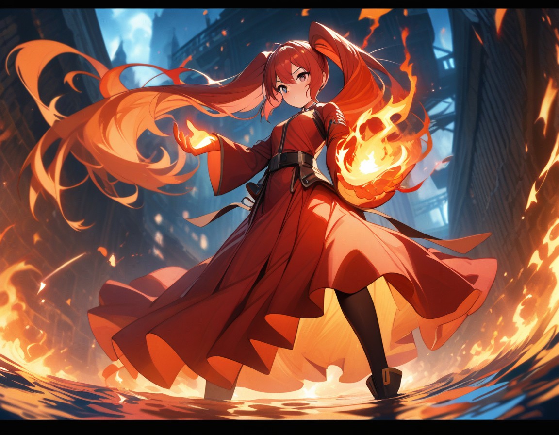 Hatsune miku casting fireball — Yodayo